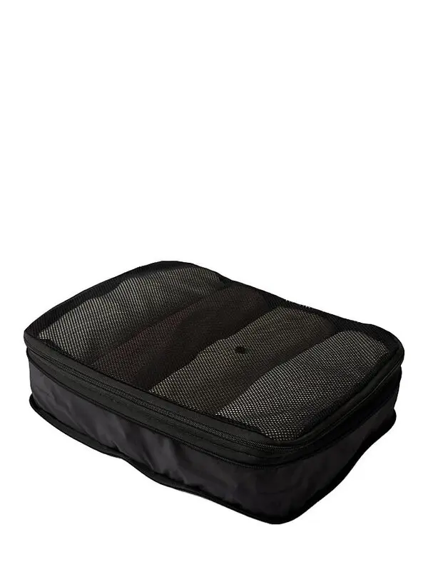 HALFDAY Modular Mesh Compression Packing Cubes Set Of Two - Black