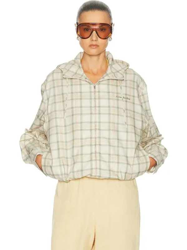 Acne Studios Ofass Summery Check Jacket - Green & Orange