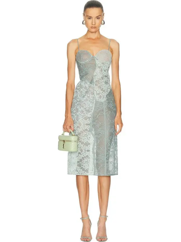 Acne Studios Daytona Romantic Flower Lace Dress - Blue