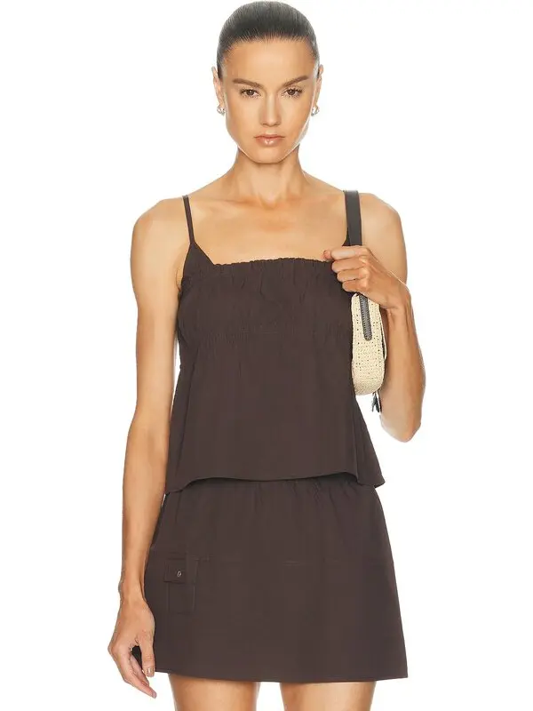 DEIJI STUDIOS Adjustable Strap Cami Top - Sepia