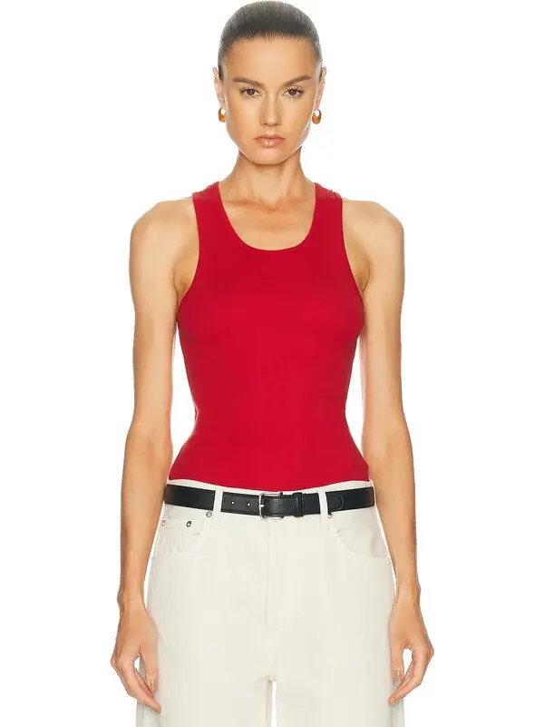 NILI LOTAN June Tank Top - Washed Red