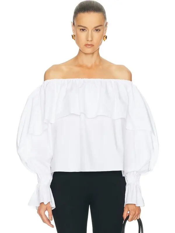 Françoise Sadie Off-shoulder Blouse - White