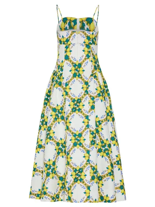 MILLY Livna Printed Maxi Dress - Yellow