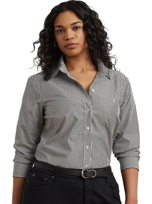 Ralph Lauren Striped Button-up Shirt - Black/white