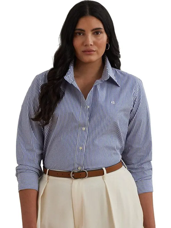 Ralph Lauren Striped Button-up Shirt - Blue/white