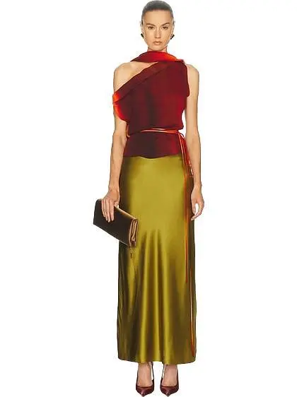 LAQUAN SMITH Asymmetrical Scarf Top - Multi