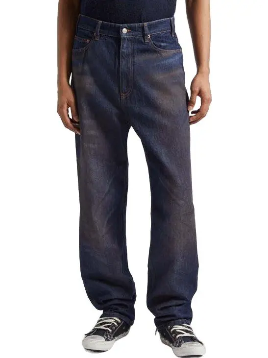 MAISON MARGIELA Relaxed Straight Leg Jeans - Blue