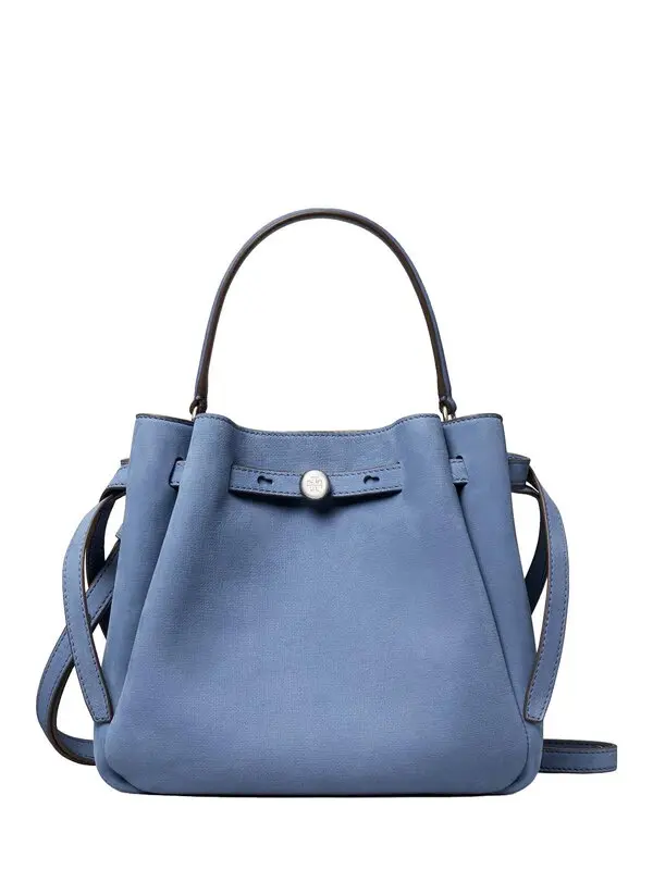 Tory Burch Romy Nubuck Leather Bucket Bag - Soft Blue