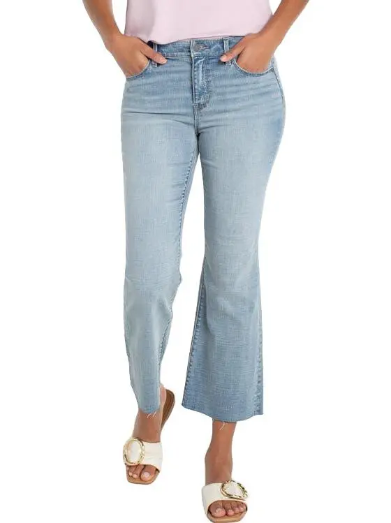 LIVERPOOL Hannah Raw Hem Crop Flare Jeans - Temescal