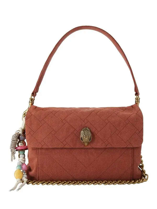 Kurt Geiger Celia Shoulder Bag With Embellished Eagle Head Clasp - Rust