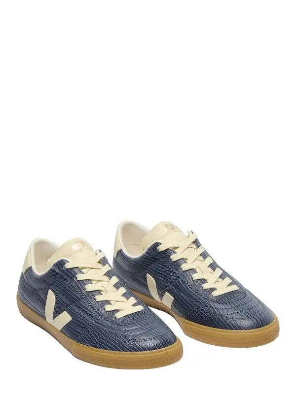 VEJA Panenka Textured Lizard-embossed Leather Low Top Sneakers - Night