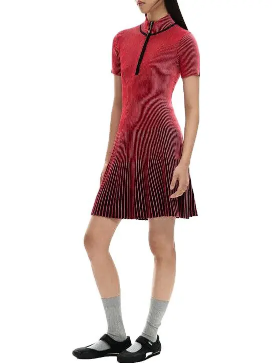 Desigual Stripe Mini Dress - Red