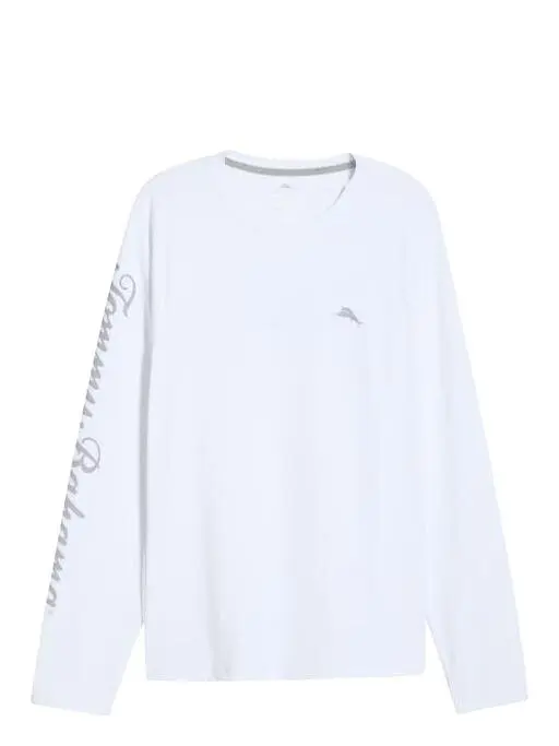 Tommy Bahama Chill Time Bay Islandzone® Long Sleeve Rashguard - Bright White