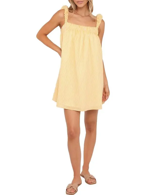 PETAL & PUP Helia Sleeveless Mini Dress - Mango Stripe