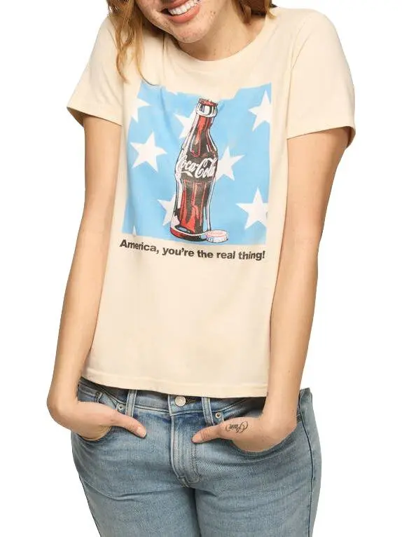 Lucky Brand Coca-cola Graphic T-shirt - Whitecap Gray