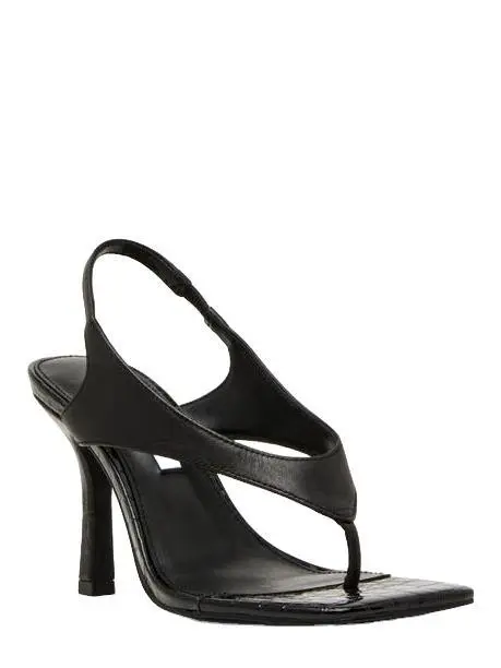 Steve Madden Improv Slingback Sandal - Black Leather