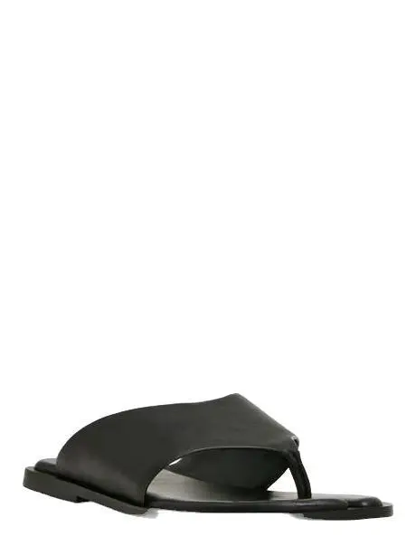 Steve Madden Illia Leather Flip Flop - Black Leather