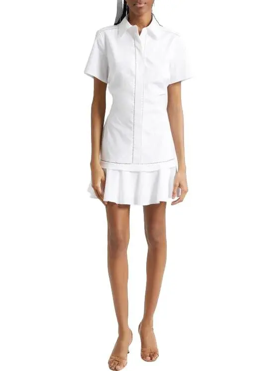 Ramy Brook Mia Mini Shirtdress - White