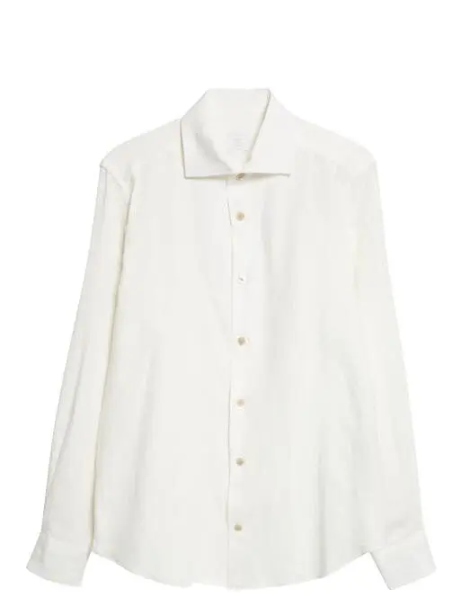 Eleventy Linen Button-up Shirt - 01nn White