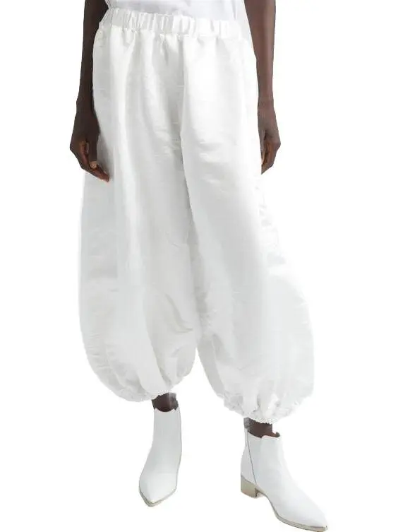 Comme Des Garçons Cropped Balloon Pants - White