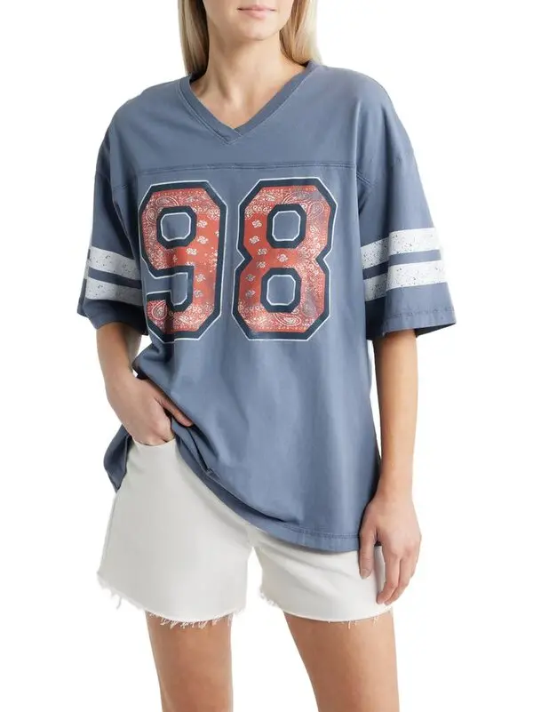 Junk Food 98 Graphic T-shirt - Indigo Blue