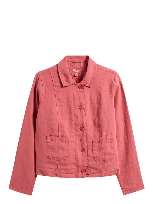 SEASALT CORNWALL Organic Cotton Utility Jacket - Echinacea