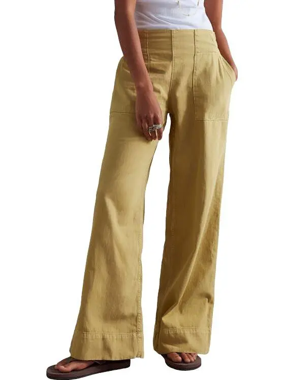 Free People Breezy Wide Leg Jeans - Antelope