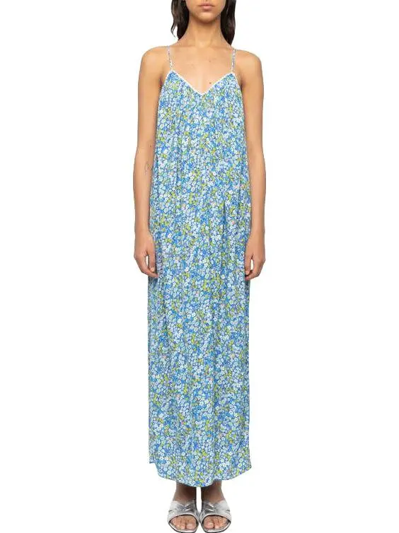 Zadig&Voltaire Ristym Liberty Floral Maxi Dress - Pear