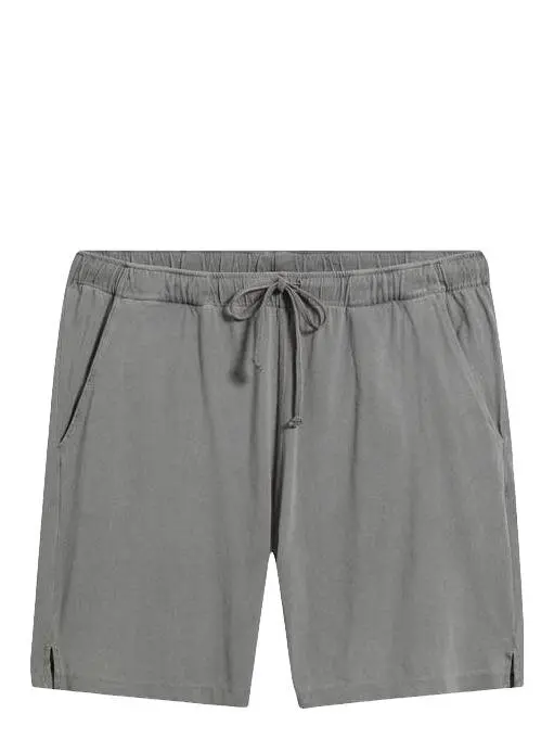ALEX CRANE Caza Featherweight Knit Organic Cotton Drawstring Shorts - Slate
