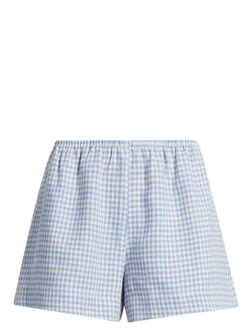 REFORMATION Nora Linen Shorts - Stellar Check