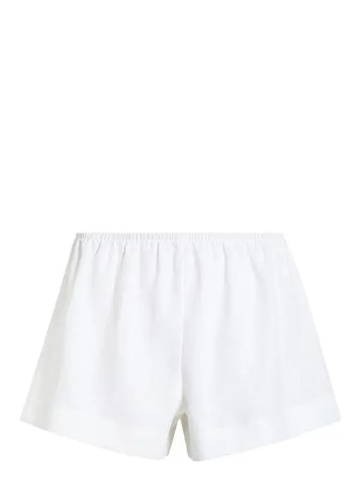 REFORMATION Nora Linen Shorts - White
