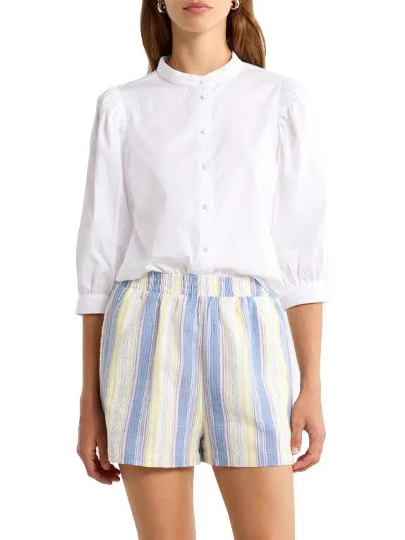 SUGARLIPS Raveny Puff Shoulder Shirt - White
