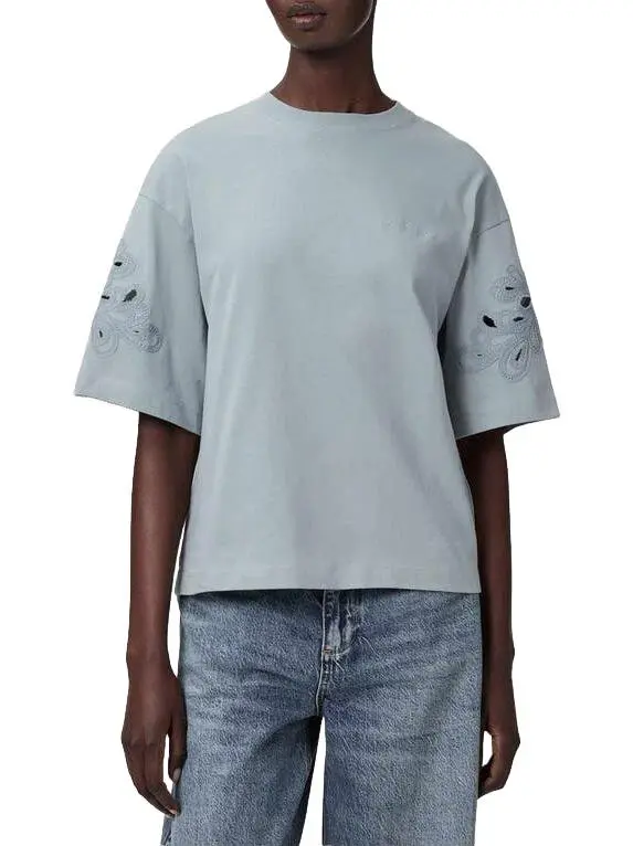 ALLSAINTS Lola Amelie Oversize T-shirt - High Rise Blue