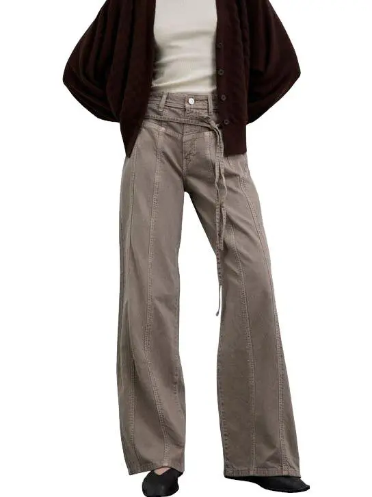 SCALPERS Jeans With Waist Detail - Taupe