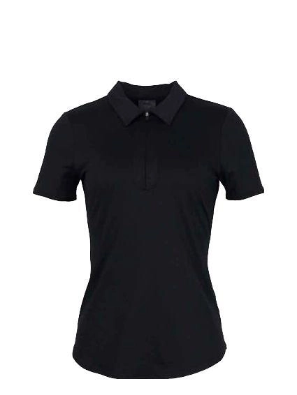 JOFIT Performance Golf Polo With Quarter-zip Closure - Black