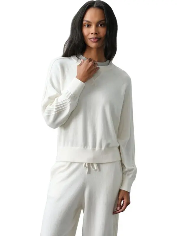 Naked Cashmere Katie Cotton Cashmere Crewneck - Ecru