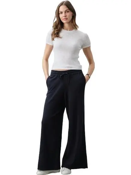 Naked Cashmere Ashlyn Cotton Cashmere Track Pants - Navy