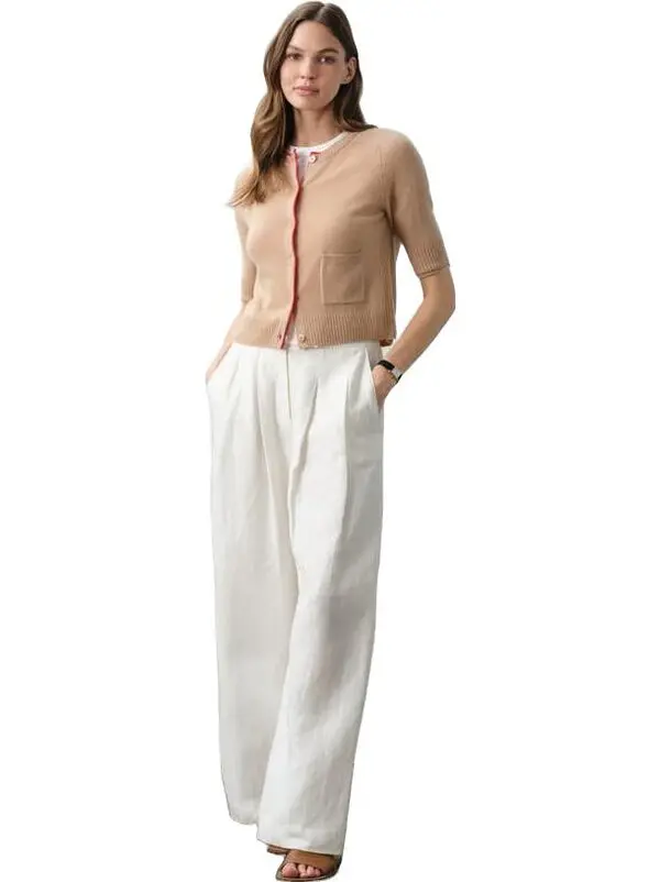 Naked Cashmere Elbow Sleeve Cardigan - Honey/poppy