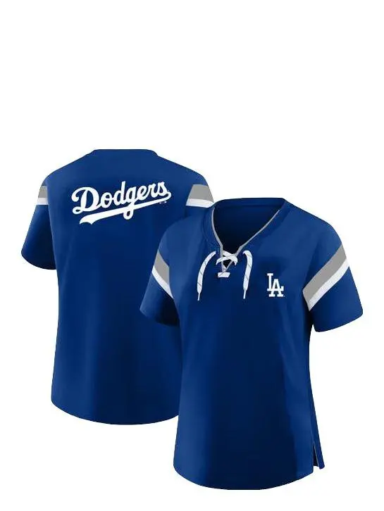 Profile Los Angeles Dodgers Lace-up T-shirt - Gray