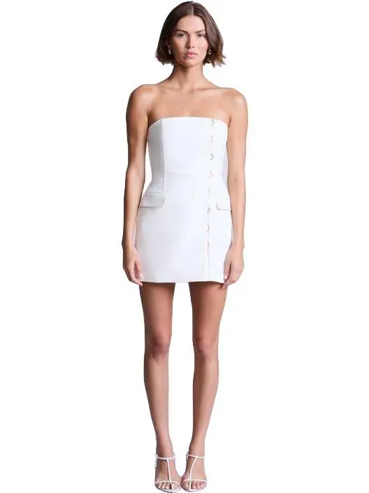 Bcbgmaxazria Hayden Sculpted Mini Dress - Snow White