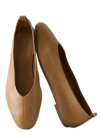 HAVEN WELL WITHIN Leather Almond Toe Flats - Rope