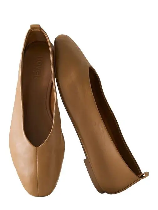 HAVEN WELL WITHIN Leather Almond Toe Flats - Rope