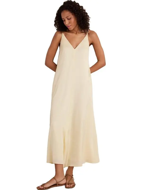 HAVEN WELL WITHIN Silky Maxi Dress - Straw