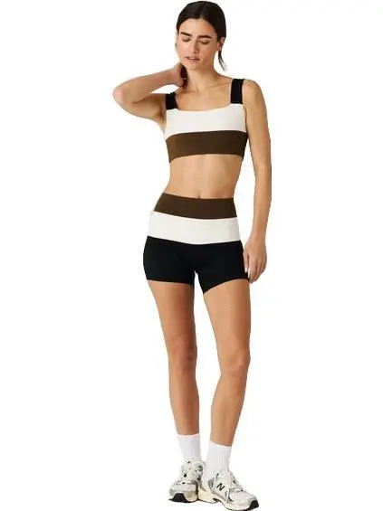 DAUGHTER LESSONS High Rise Core Fabric Cruise Shorts - Brown Multi Color