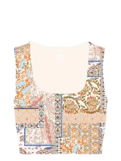 LEZAT Sara Organic Cotton Bra Top - Floral Patchwork