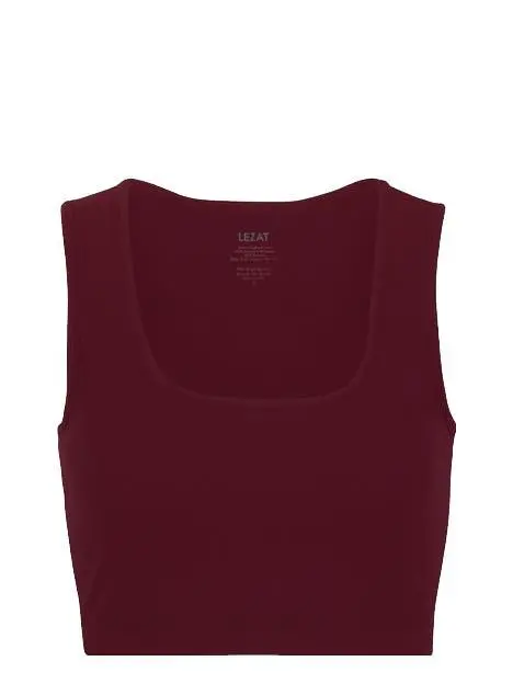 LEZAT Sara Organic Cotton Bra Top - Maroon
