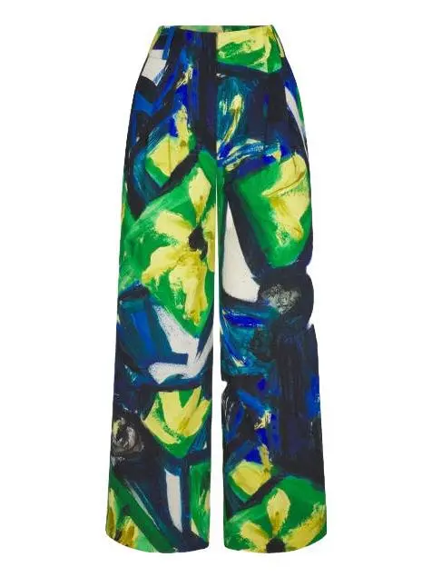 SIMONMILLER Bloo Crepe Pant - Large Abstract Floral