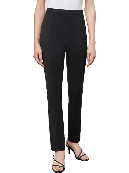 Ming Wang Knit Slim-leg Pants - Black