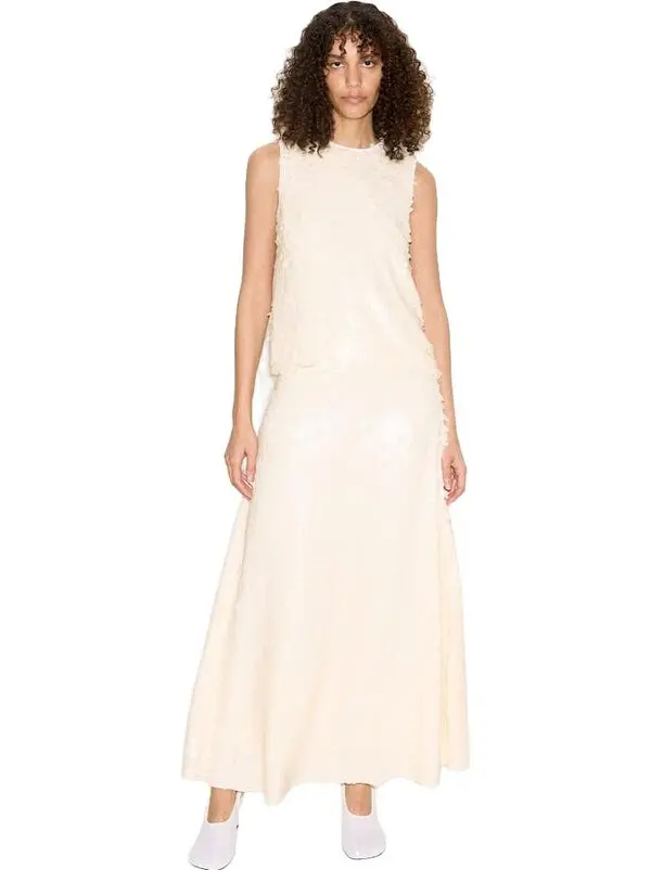 SIMONMILLER Shirley Sequin Sleeveless Top - Bone