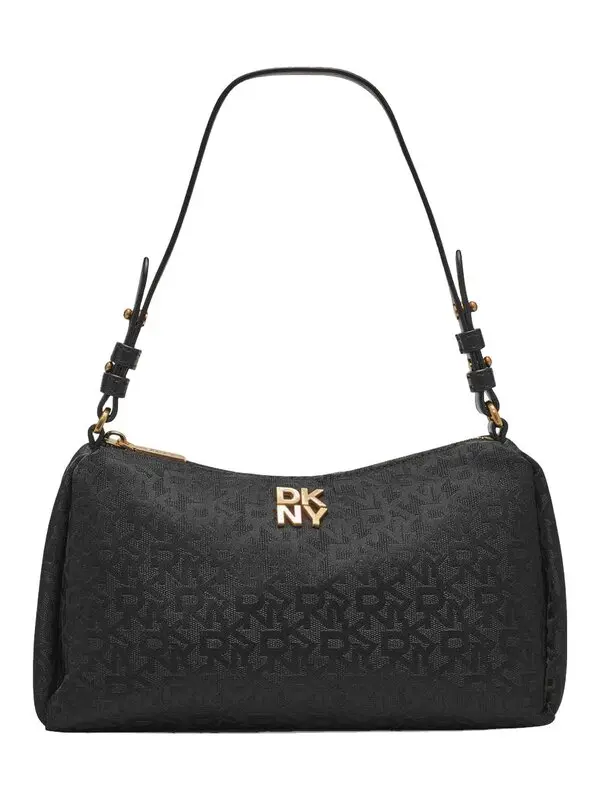 Dkny Remy Jacquard Shoulder Bag - Jet Black/black